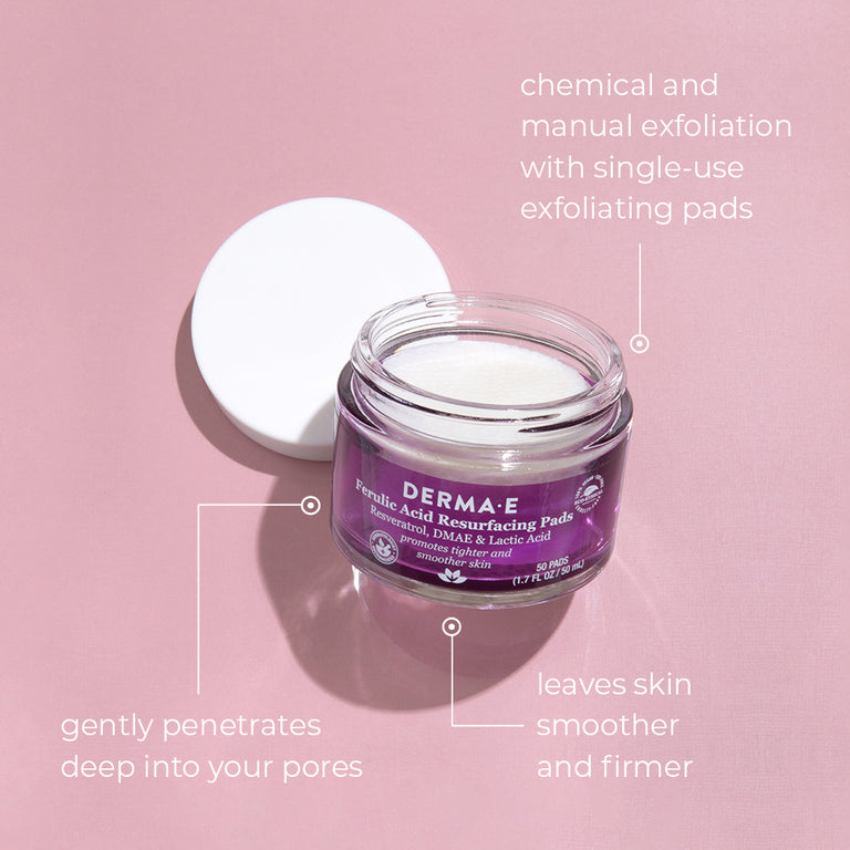 DERMA E | Ferulic Acid Resurfacing Pads